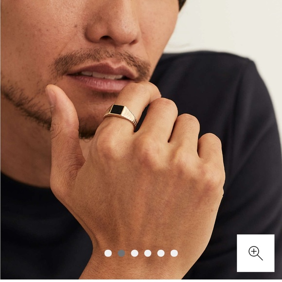 Mejuri | Jewelry | Mejuri Black Onyx Square Signet Ring | Poshmark